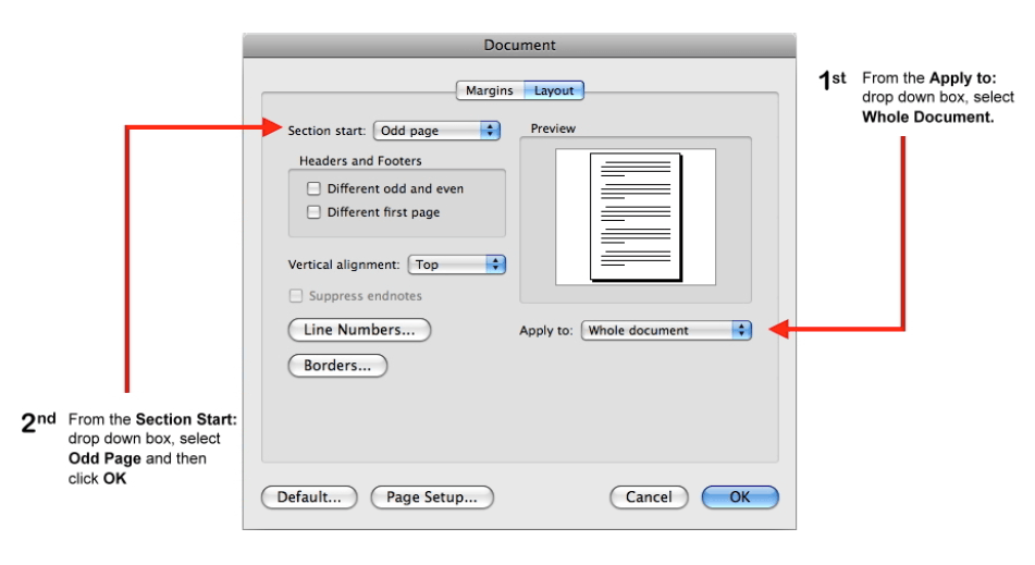 Printing work sections - Masterspec